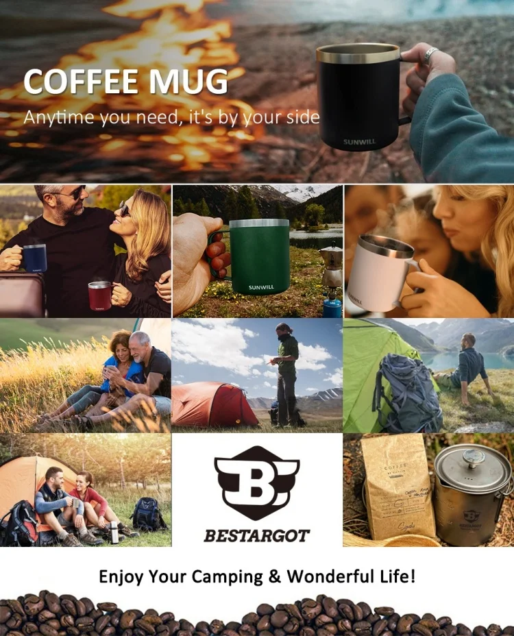 Outdoor Products Camping Mug Vacuum Coffee Cup Titanium Travel Tumbler ...
