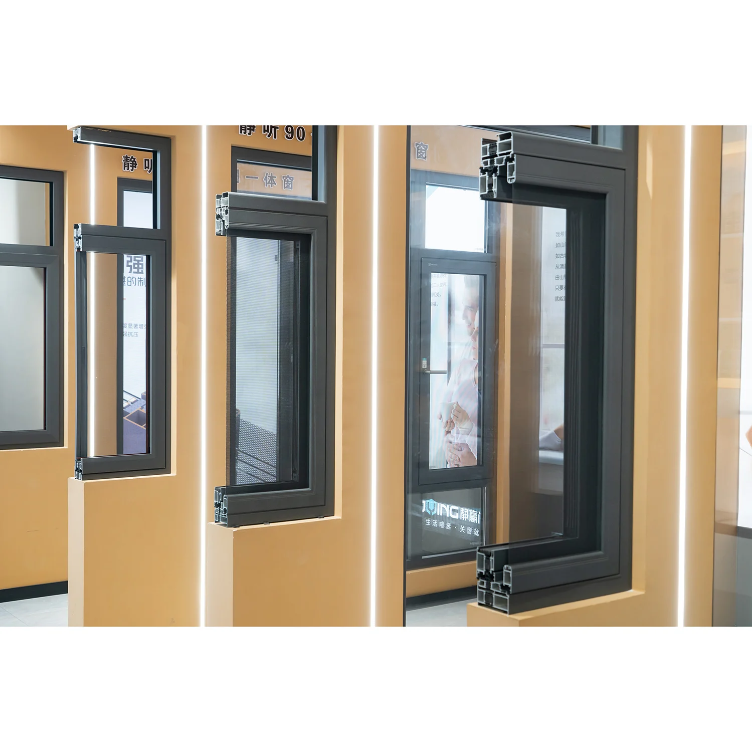 Standard Aluminum Alloy Single Hung Window Soundproof Glass Casement ...