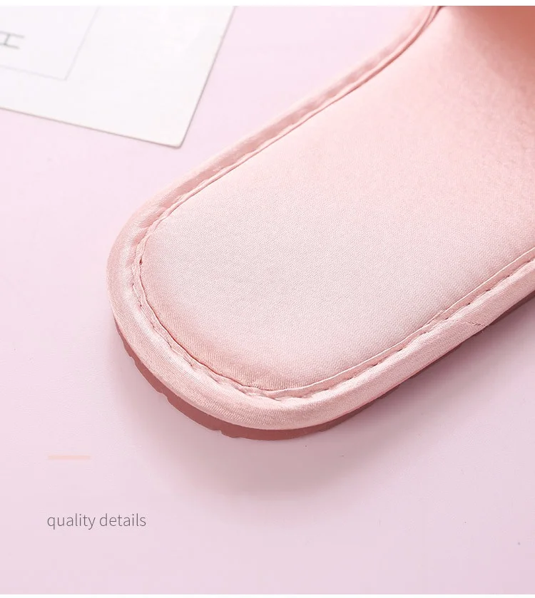 Customized Embroider Logo Red Silky Slippers Party Women Girls Bride ...