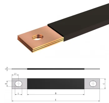 Flexible Laminated Busbar Soft Copper Busbar Conductive Connector - Buy ...