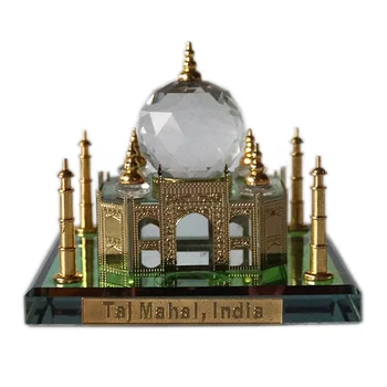 Wholesale Famous Crystal Glass Taj Mahal Building Model Indian Tourist ...