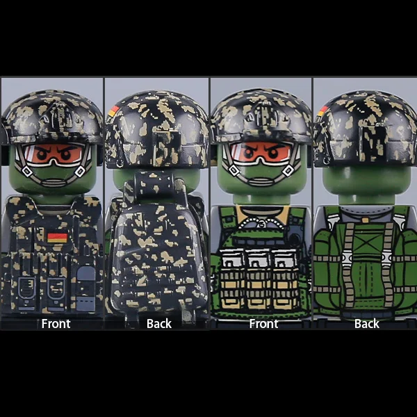 MOC Military German SWAT Minifigs Camo KSK Special Forces Police Army ...