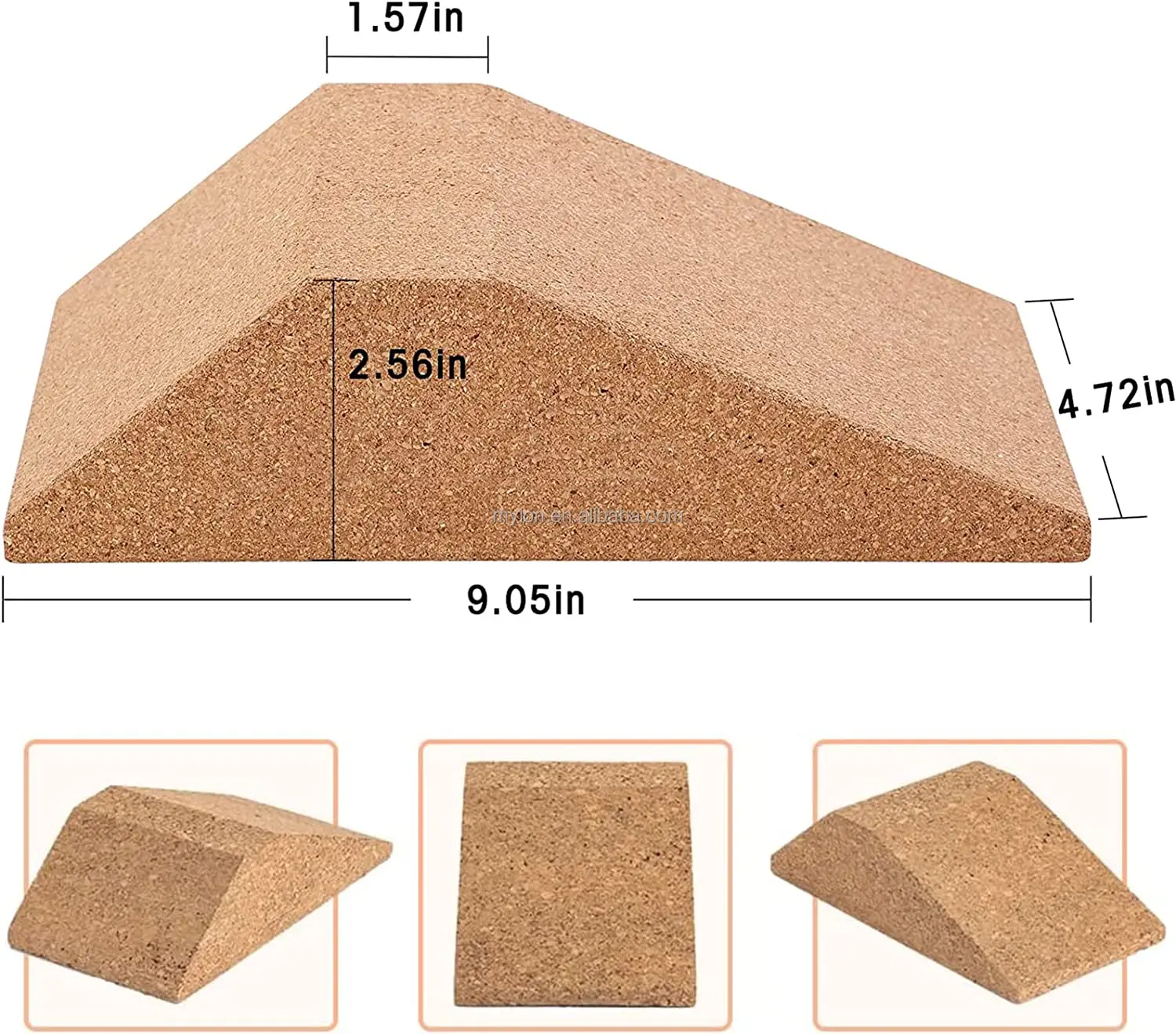 Mylon Cork Squat Wedge Block High Density Natural Eco-friendly Sport ...