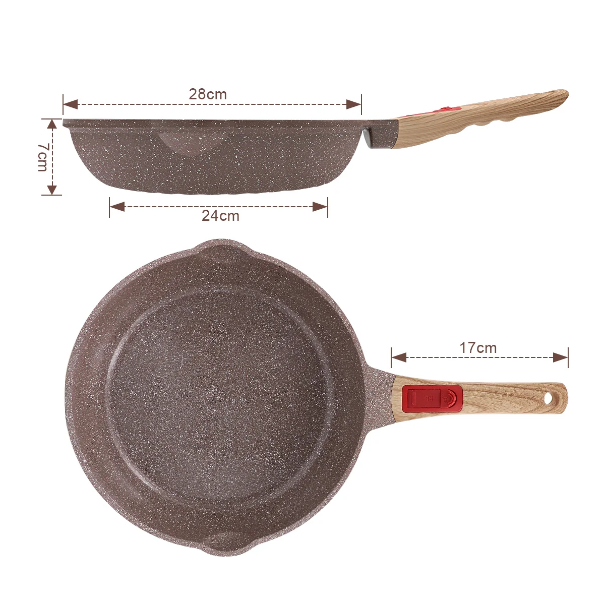 PFAS-Free Ceramic Coating Saute Pan - Healthy Nonstick Cast Aluminum ...