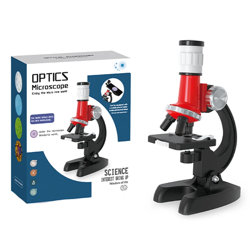 Microscope Kit Lab Led Home School Biology Science Juguetes Educational ...