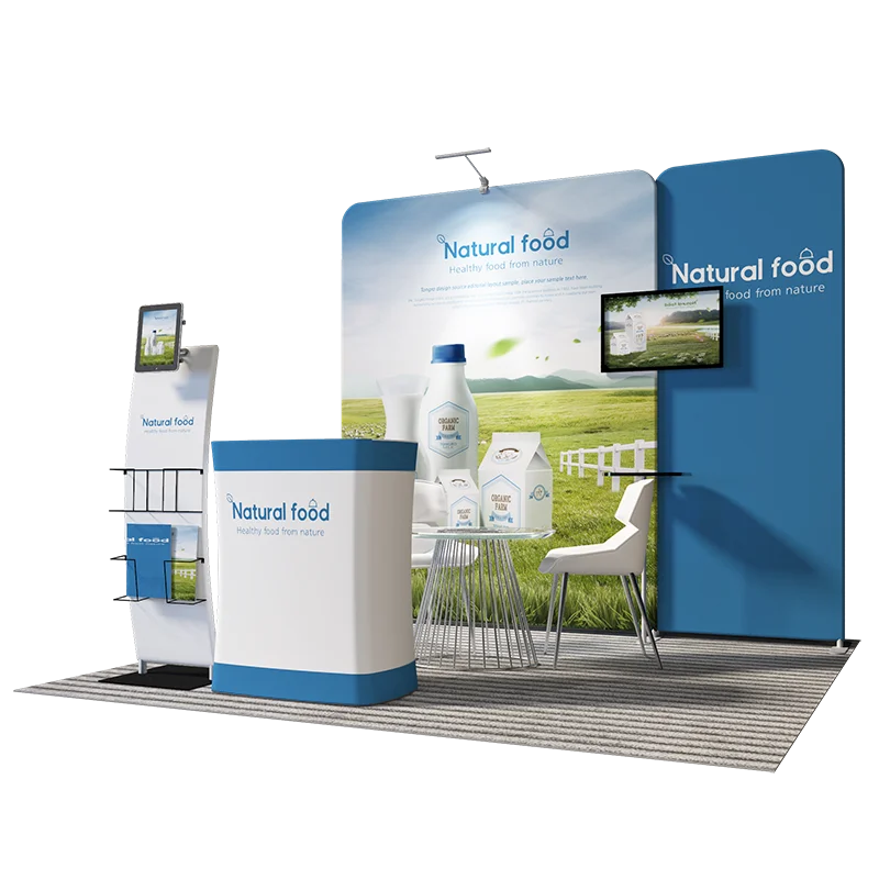 10x10ft 3x3m Aluminum Shelf Display Backdrop Banner Stand Exhibition ...