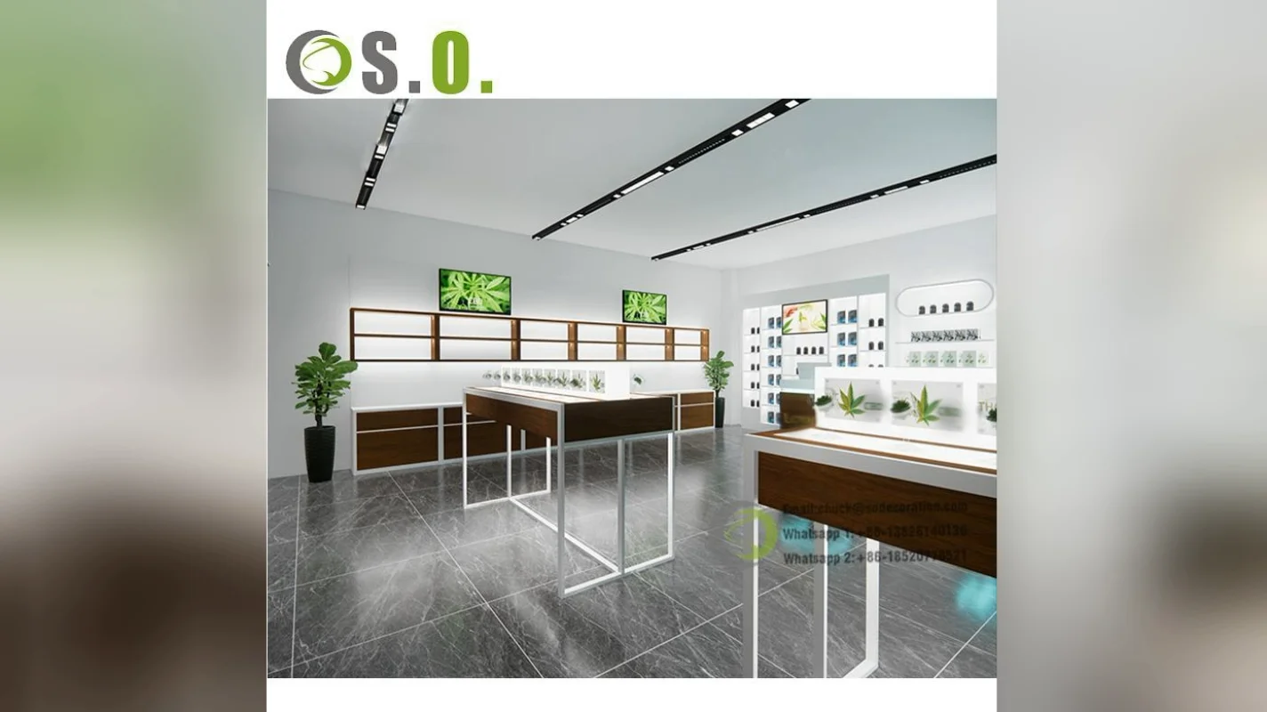 Retail Cigar Shop Furniture Store Wooden Cigar Display Counter Smoke ...