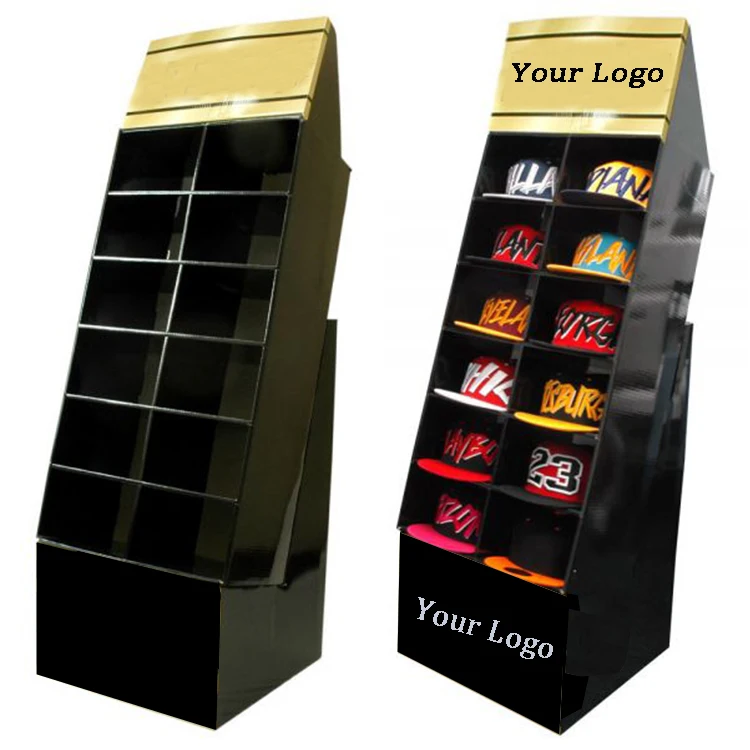 Custom Heavy Duty Sturdy Baseball Hat Holder Retail Store Cardboard Hat ...