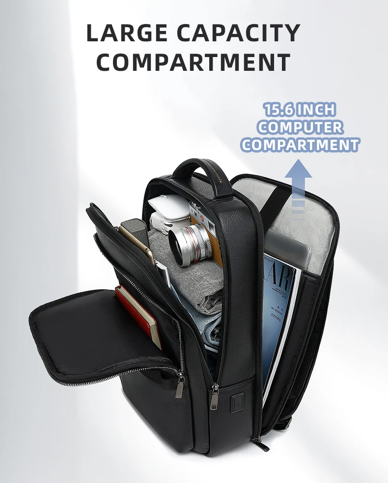 Factory Custom Leather Knapsack Bag Travelling Backpack Business ...