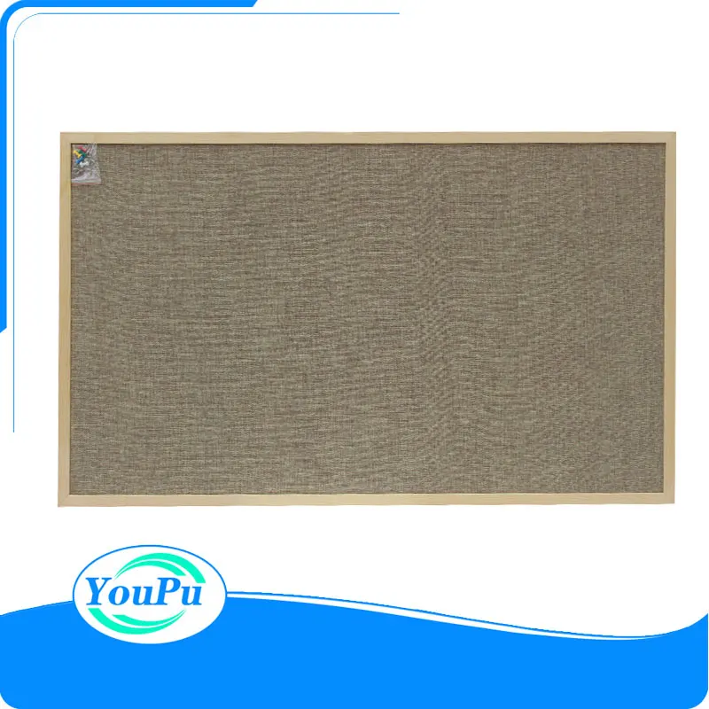 Natural Linen Woven Bulletin Board,Wooden Frame Wall Mounted Home ...