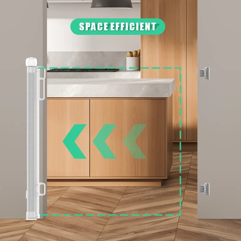 Retractable Mesh Stair Gate Safety Gate For Children Mesh Baby Gate ...