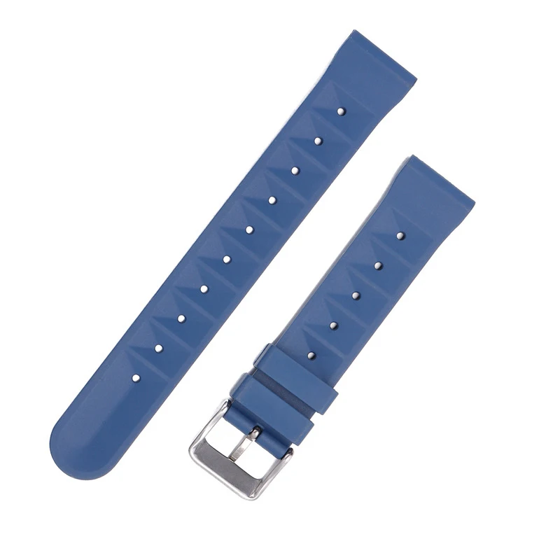 Vulcanized Rubber Waffle Watch Strap Band - Durable & Stylish