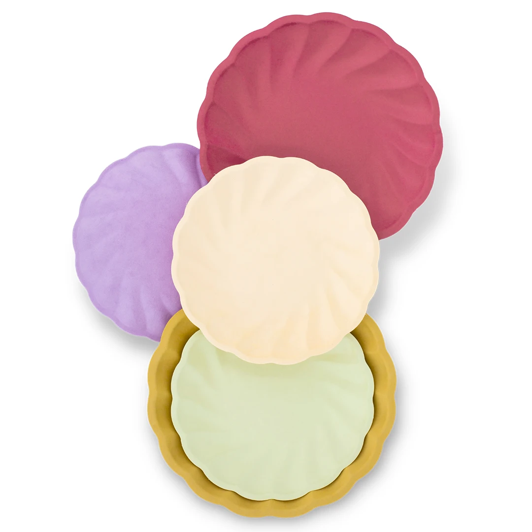 Custom Designs Compostable Party Sugarcane Bagasse Plates Tableware ...