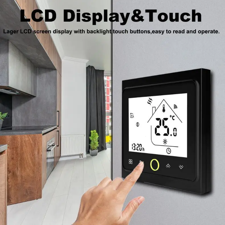 Touch Screen Smart WiFi Thermostat for Air Conditioning Control - OEM