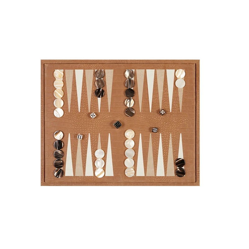 Luxury Multi-game Box Alligator Leather 3-in-1 Chess, Checker and ...