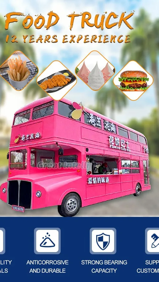 Container Coffee Shop Double Decker Food Truck Mobile Restaurant ...