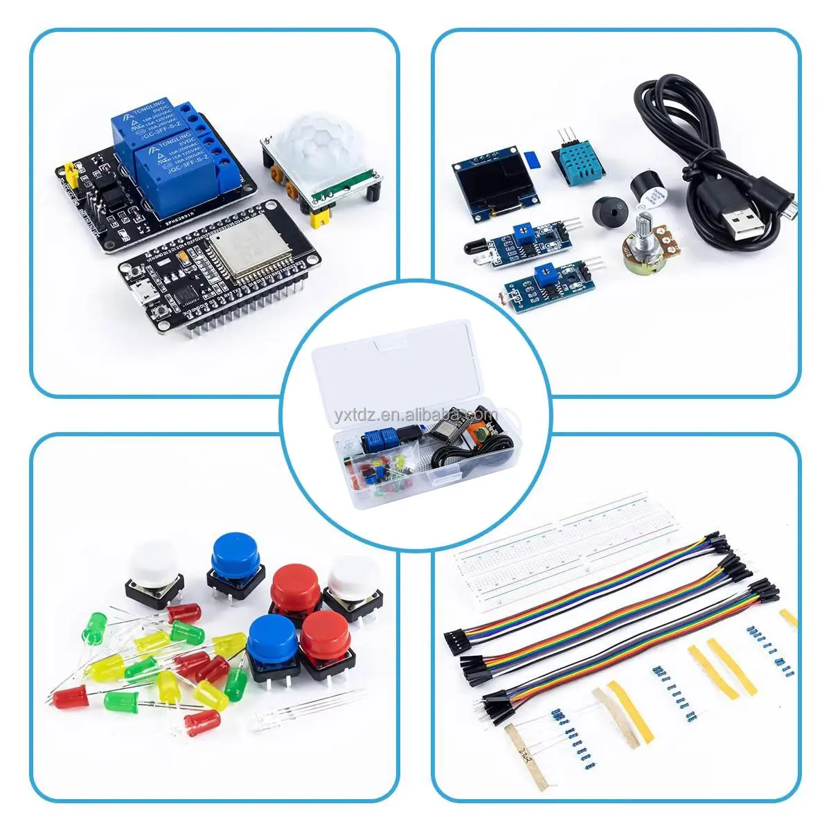 YIXINTAI Starter Kit for ESP32 Esp-32s WIFI Module OT Development Board Learning Kit ESP32 Basic ...