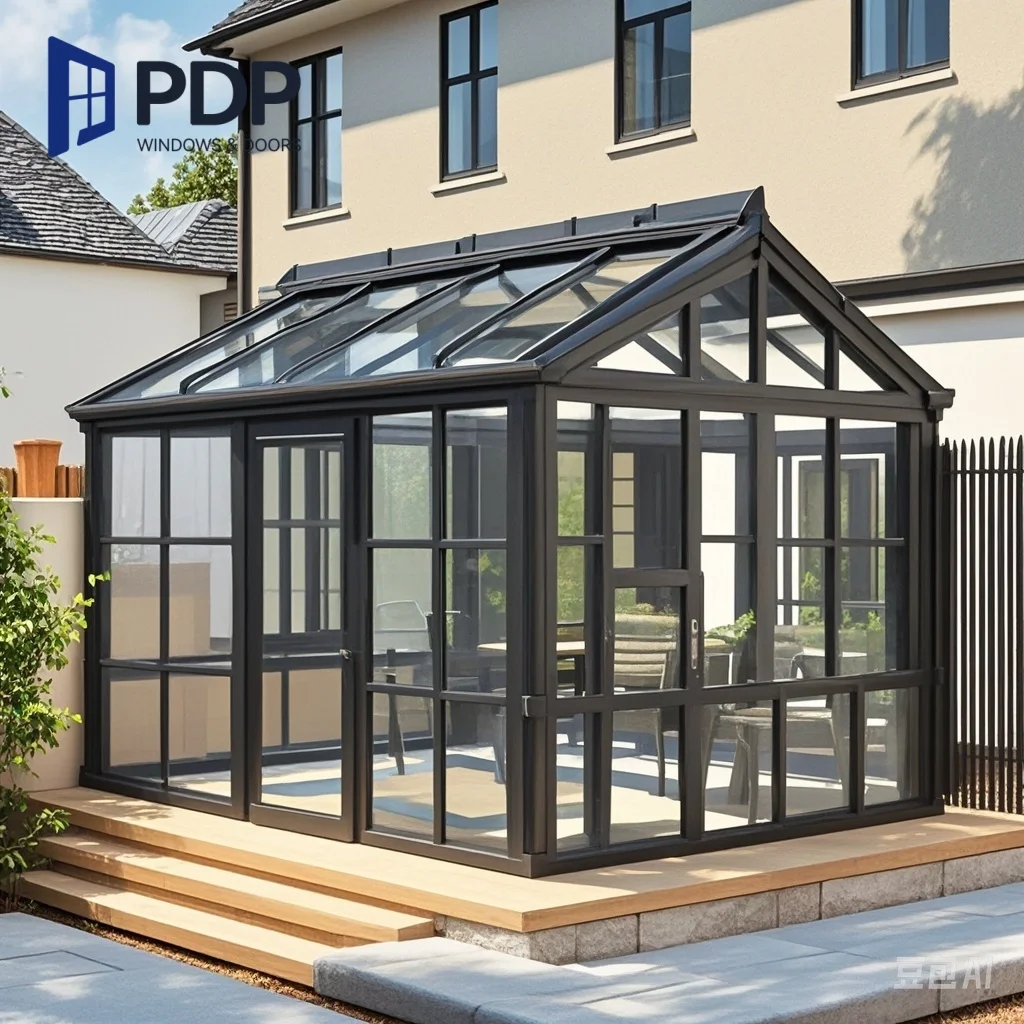 Modern Outdoor Free Standing Sunroom Prefab Solarium Conservatory Flat ...