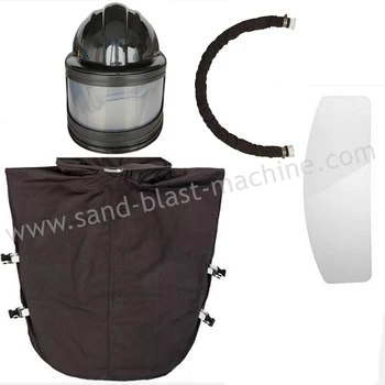 Abs Protect Sandblast Hood Helmet Sandblasting With Air Hose Shoulder ...