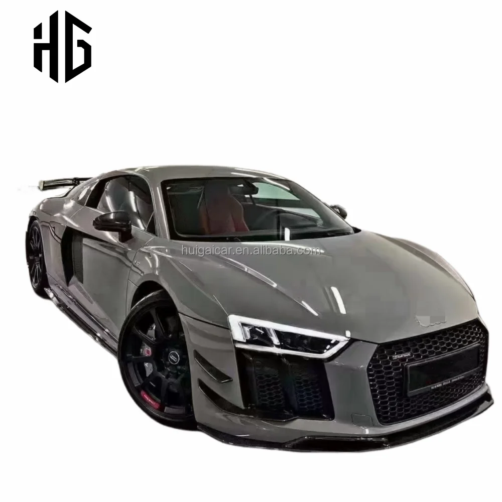 P Style Dry Carbon Fiber Body Kit Front Lip Canards Side Skirts ...