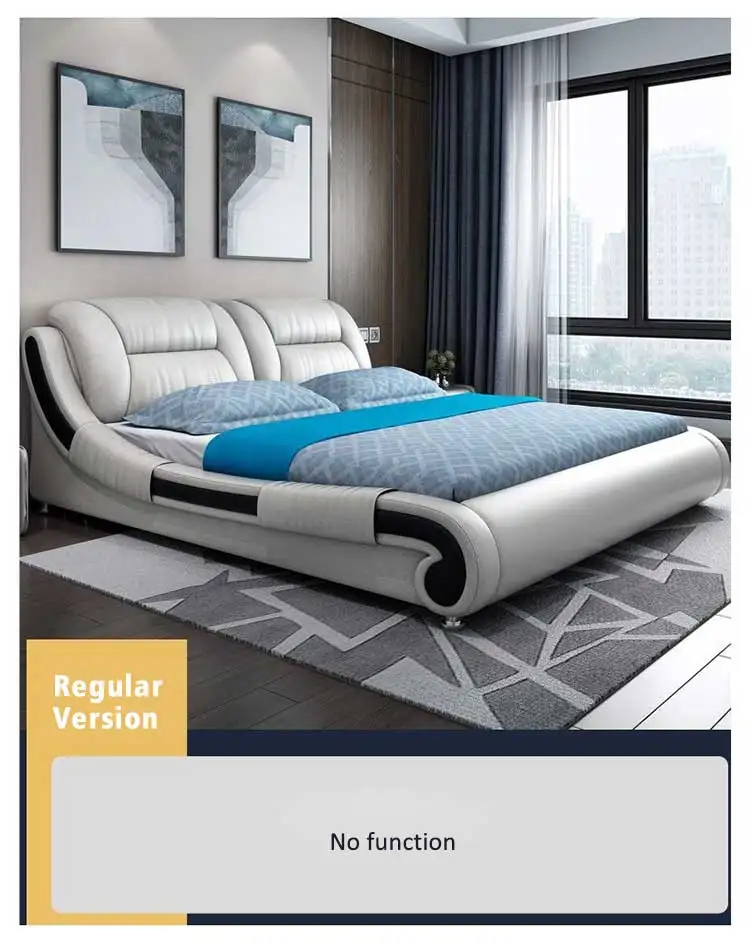 Modern Design Smart Leather Bed King Size Double Bedroom Furniture Set ...