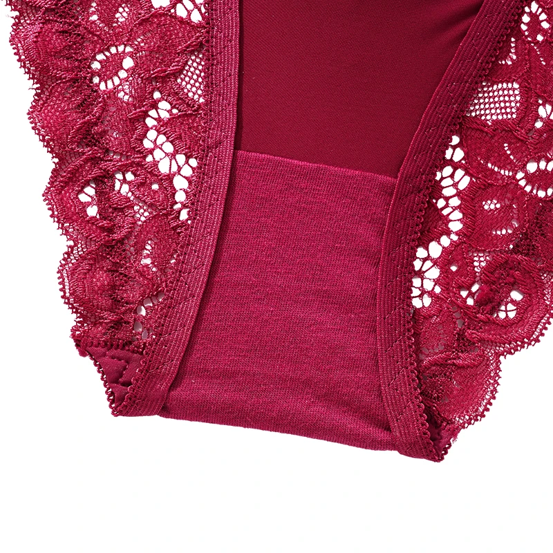 Low Waist Solid Color Womens Sexy G String Lace Panties Thong Hipster