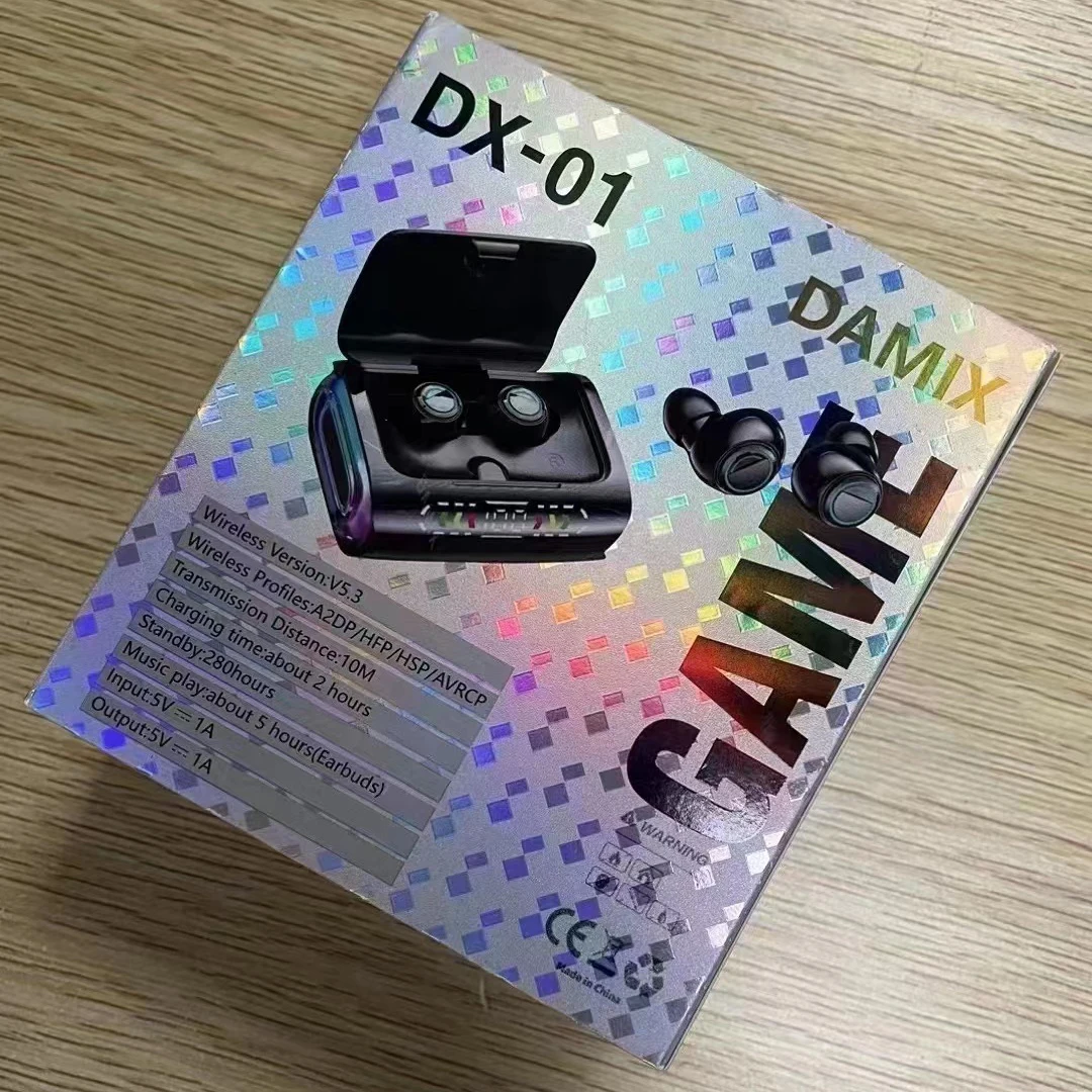 Dx-01 Gaming Tws Earbuds Breathing Light Earphone Wireless Bass Stereo ...