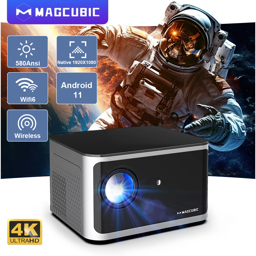 Magcubic Smart Projector HY350 580ANSI 1920*1080P Full HD Wifi6 Android ...