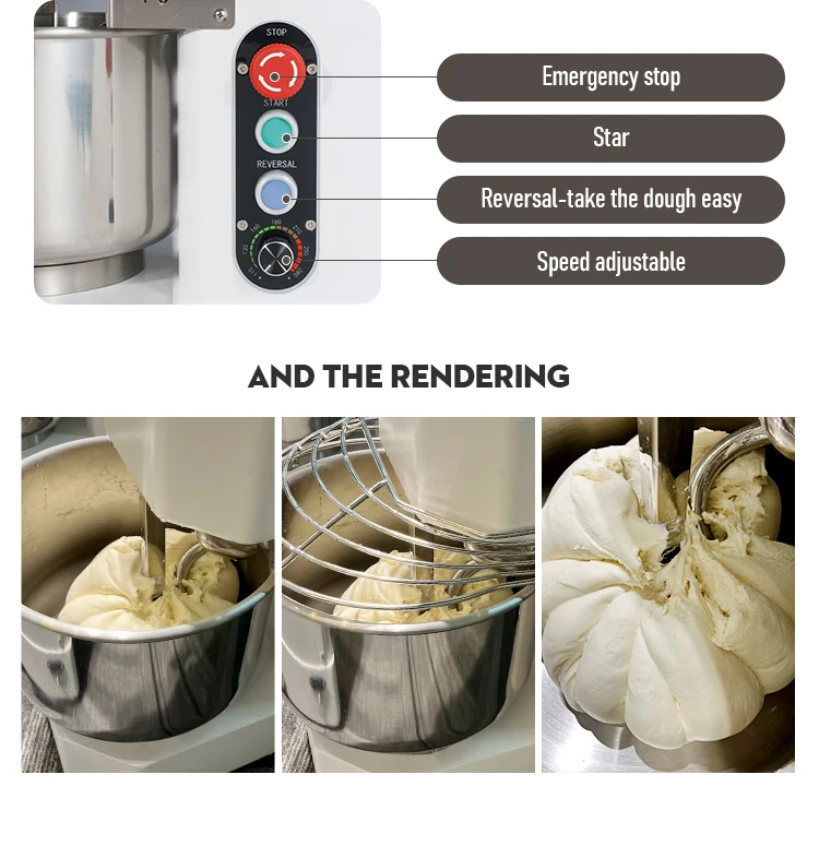 Top Quality Spiral Mixer Bread Mixer Machine Dough Commercial 10-Liter ...