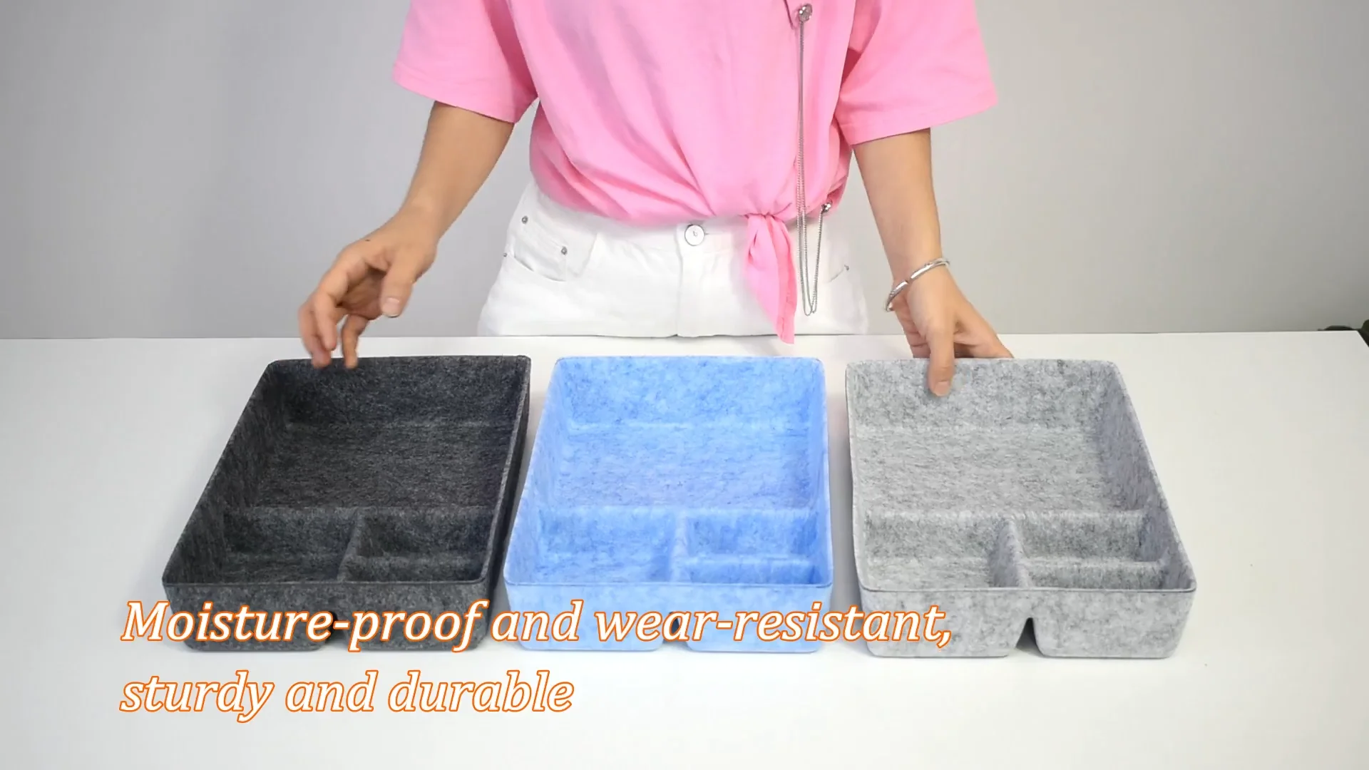 Hot Selling Felt Drawer Organizers Dividers Desktop Dresser Cosmetics ...