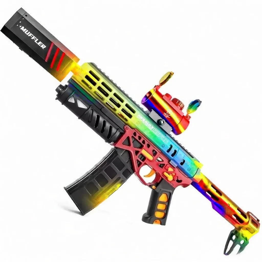 Auto Electric M4 Large Splatter Water Gun Crystal Bullets Soft Bullets ...