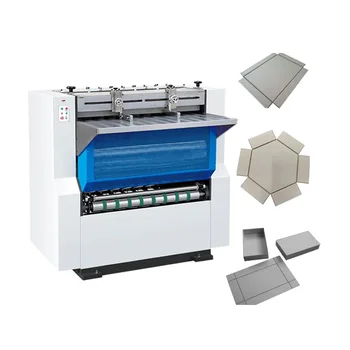 Semi Automatic Cardboard V Groove Groving Machine Rigid Grey Board ...