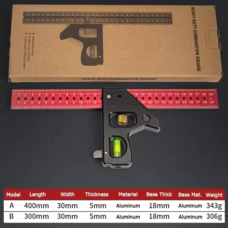 Adjustable Woodworking Combination Angles Ruler - QS5886