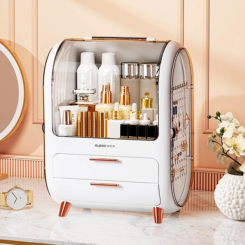 Eco-friendly Makeup Skincare Organizer - White Glossy Case