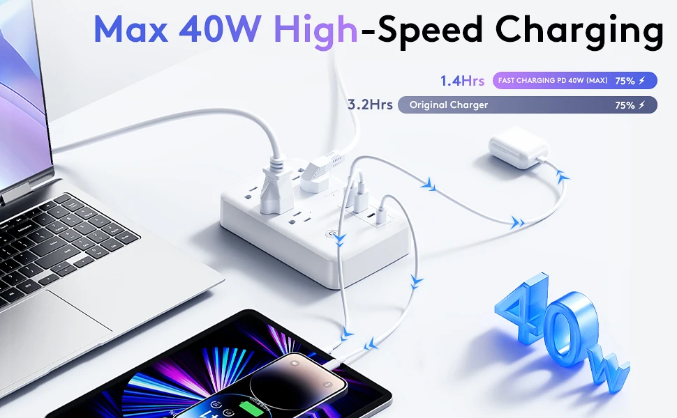 OIT Wifi Power Strip Extension Socket with USB Ports US Universal Power ...