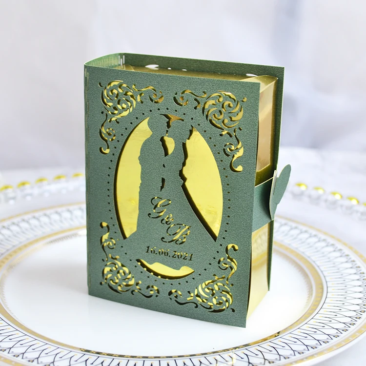 Book Design Custom bar Mitzvah Quinceanera Upsherin Favor Boxes Laser ...