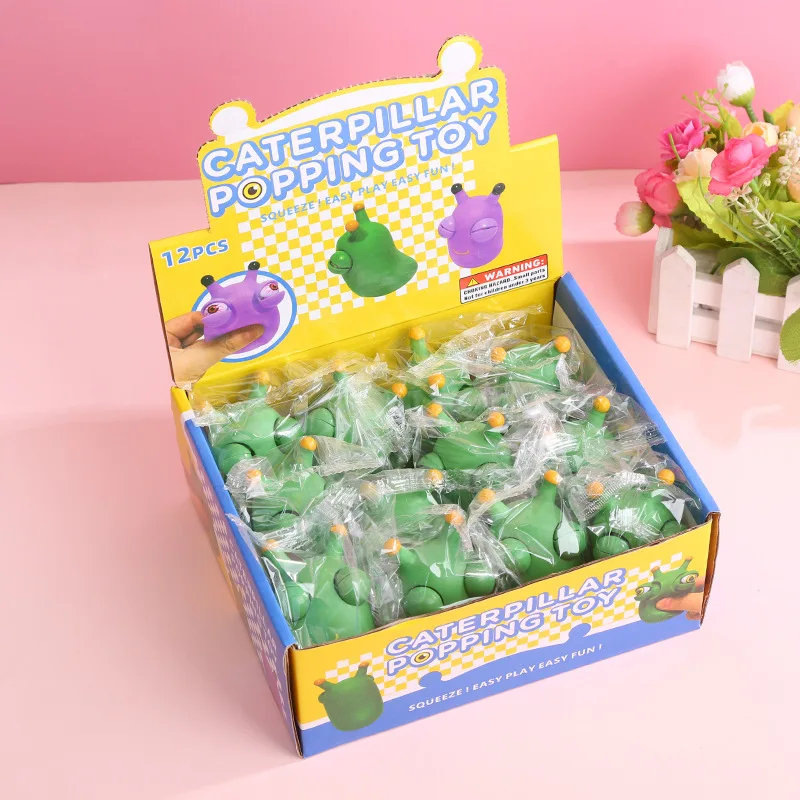 Green Bug Eyes Popping Squeeze Toy Cartoon Eyeball Burst Bug ...
