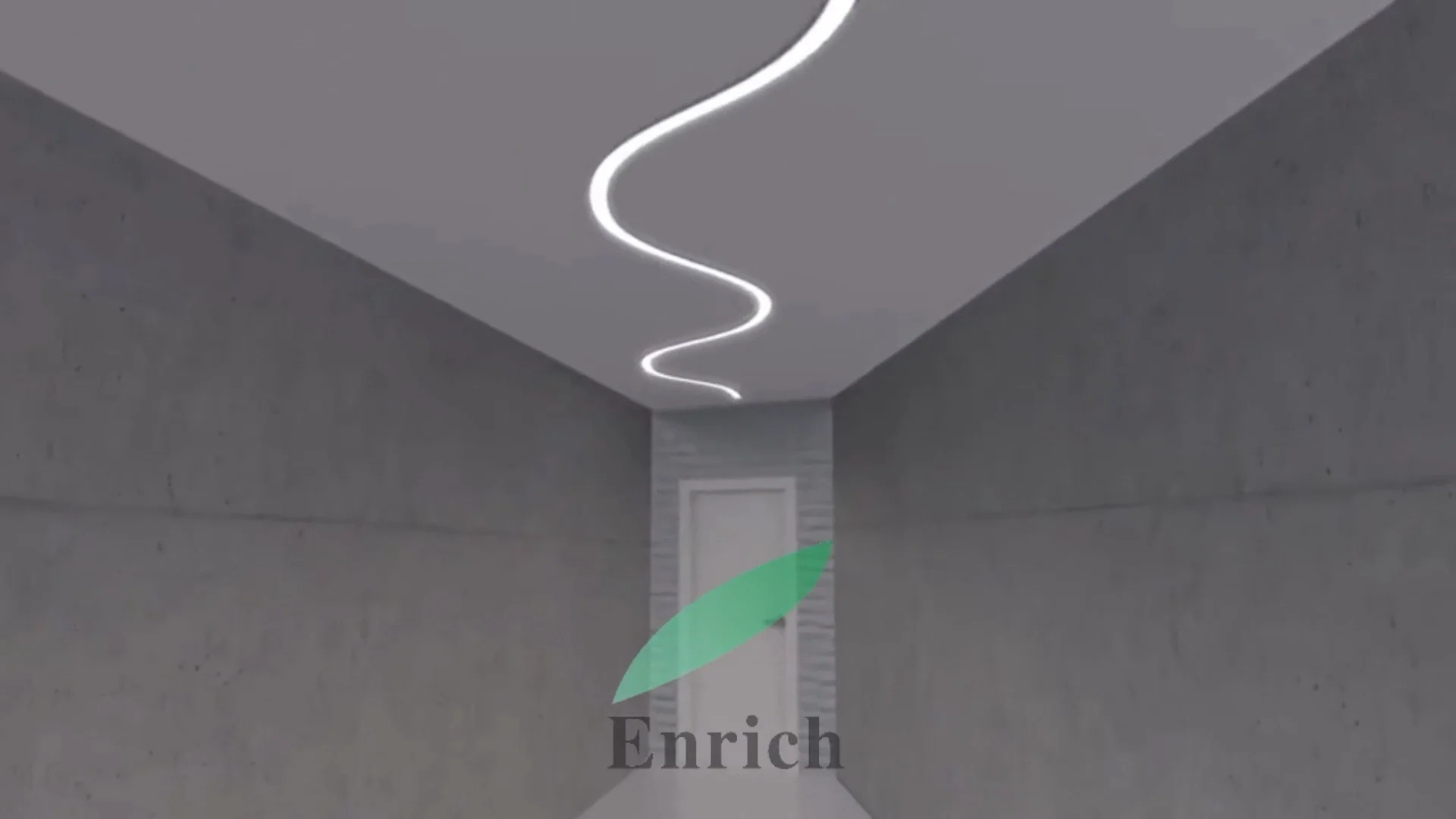 Custom Made Curved Design Led Pendant Light S Shape Linear Led Office ...