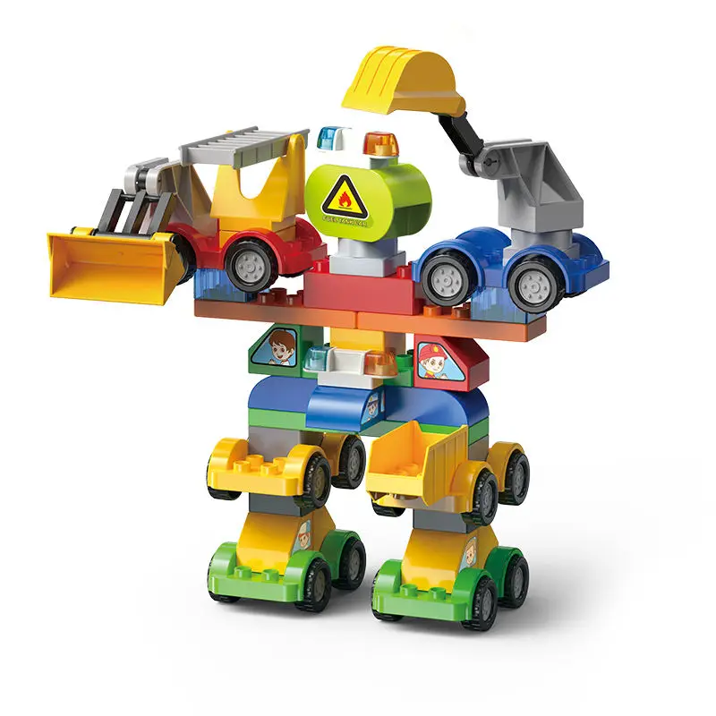 New Arrival 2024 Trend Kid Toy DIY 6 in 1 Robot Building Block Car Toy For Boy Gift Assembly ...
