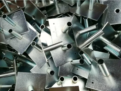 Galvanized Steel Base Plate With Spigot For Scaffolding Screw Jack ...