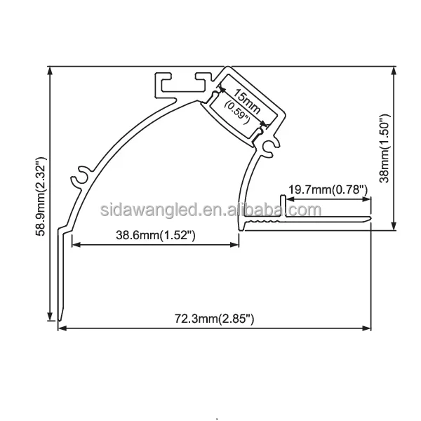 Trimless Drywall LED Strip Profiles for Cove Lighting
