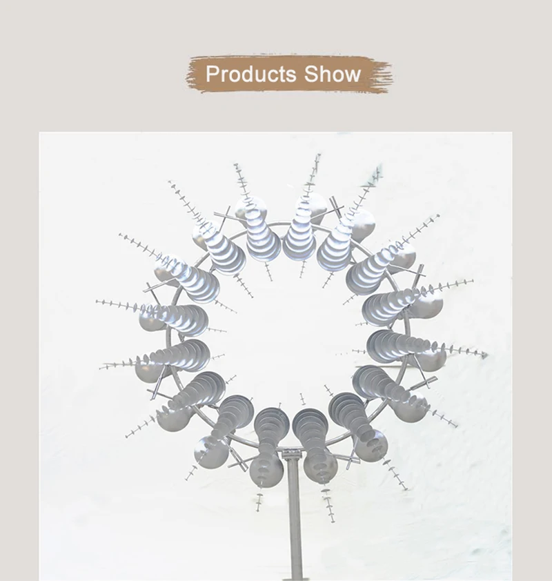 Customized Magical Metal Windmill LED Stainless Steel