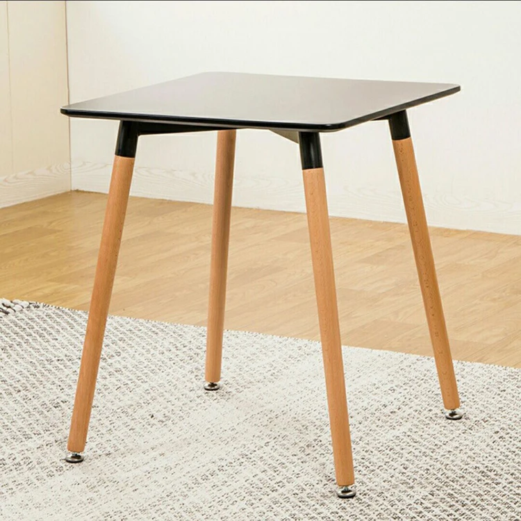 Simple White Dining Table And Chair Ser For 4 Square Mdf Coffee Table ...