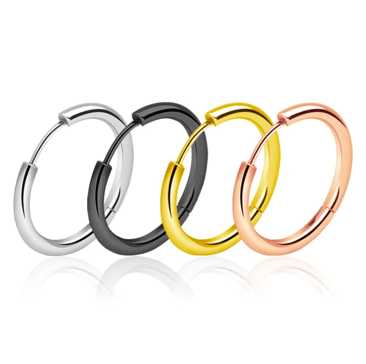 Small Gold Round Circle Hoop Earrings Simple Earrings For Girls - Buy ...