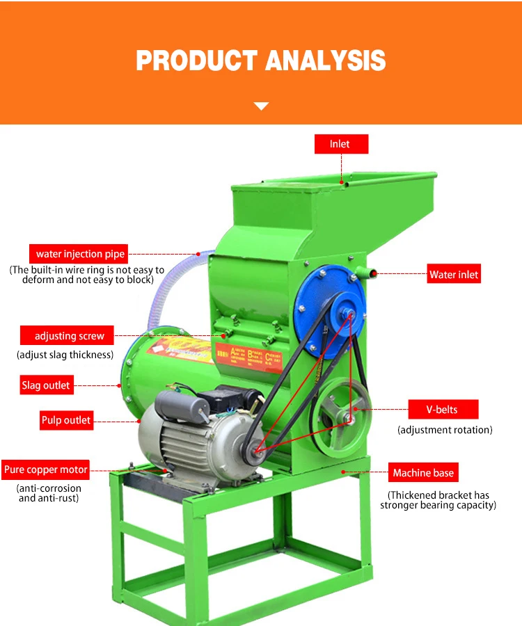 Cassava Processing Household Milling Machine Grain 6 Hammer Mill Herb ...