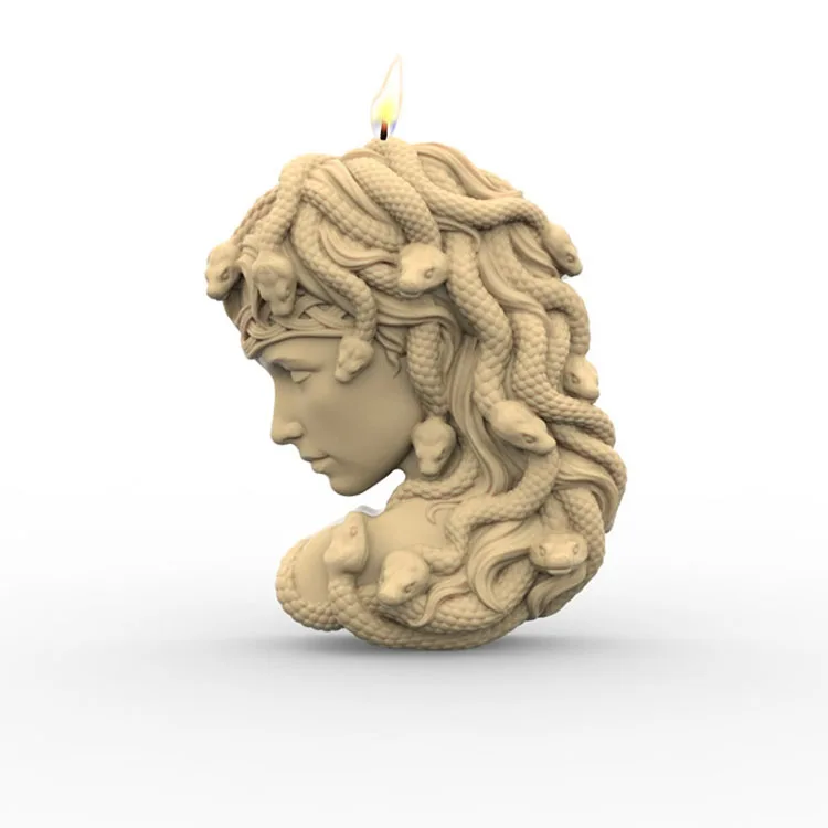 Ys Diy3d Greek Mythology Snake Goddess Silicone Candle Mold Soap ...