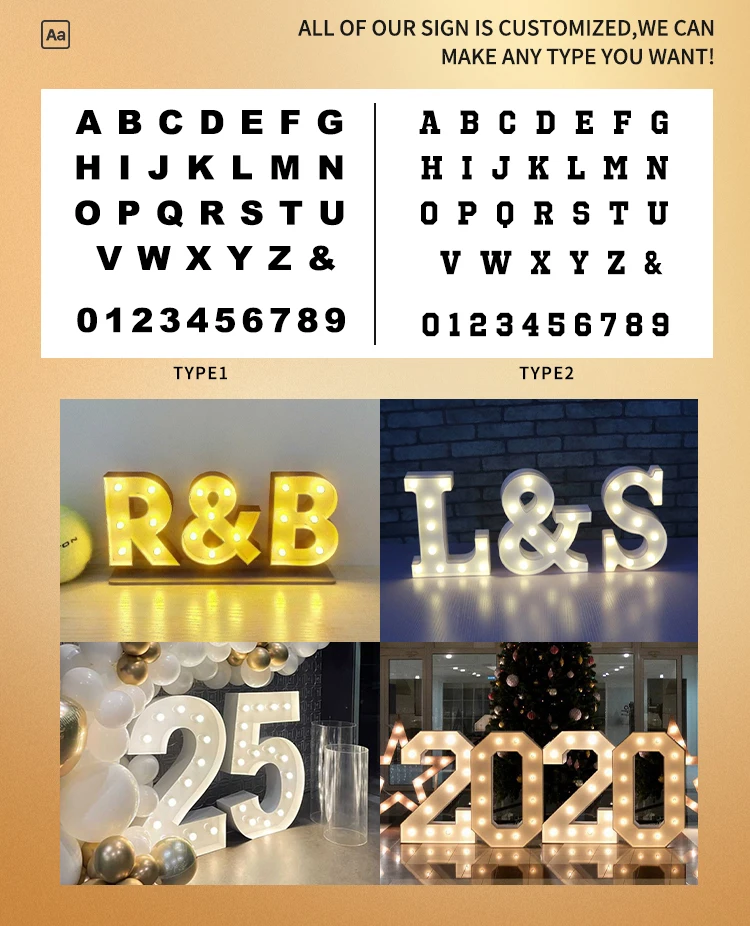 Custom LOVE Letters for Wedding Decoration LED Marquee