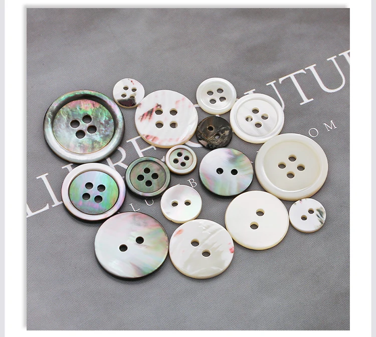 Elegant Shell Buttons With Mother of Pearl Flatback, 4-Hole Dry ...
