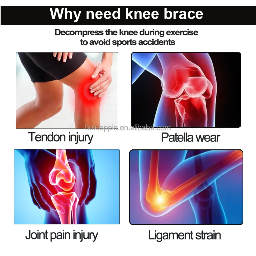 Patella Tendon Stabilizer Knee Brace Strap Pain Relief Silicone Band ...