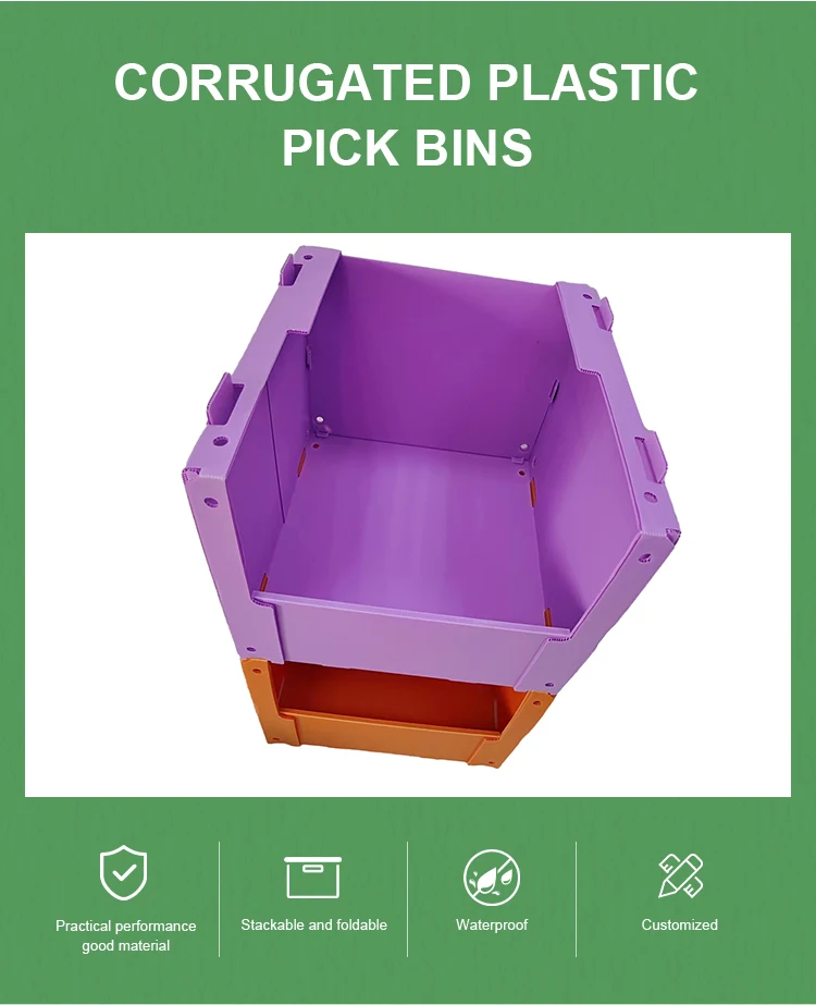 High-strength Warehouse Storage Corrugated Plastic Bins